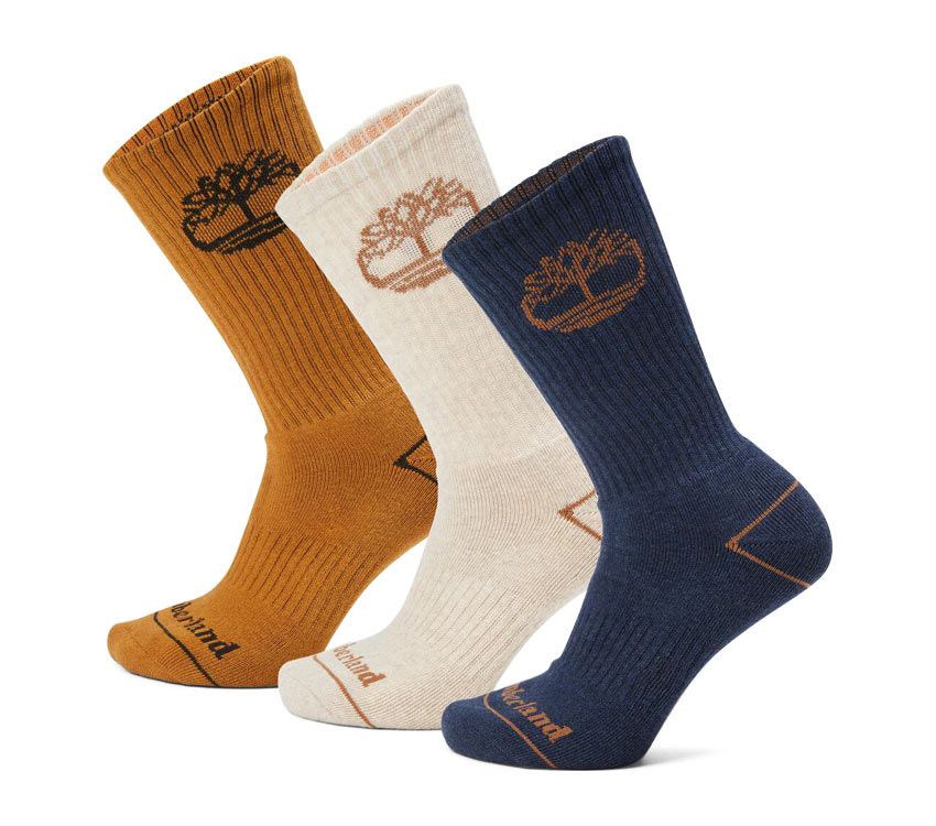 Shop Unisex 3-Pack Bowden Crew Sock Online | Timberland Australia
